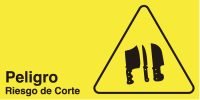Señalética de seguridad peligro riesgo corte - Signshop