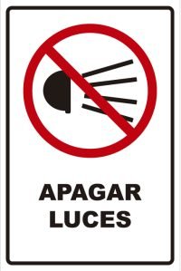 Señalética de tránsito apagar luces - Signshop